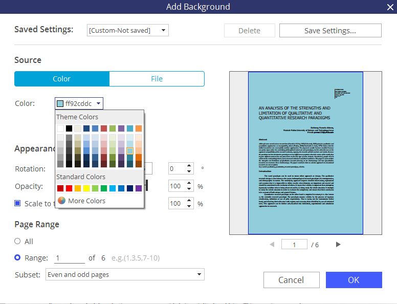 How to Apply Attractive Backgrounds for PDF Files