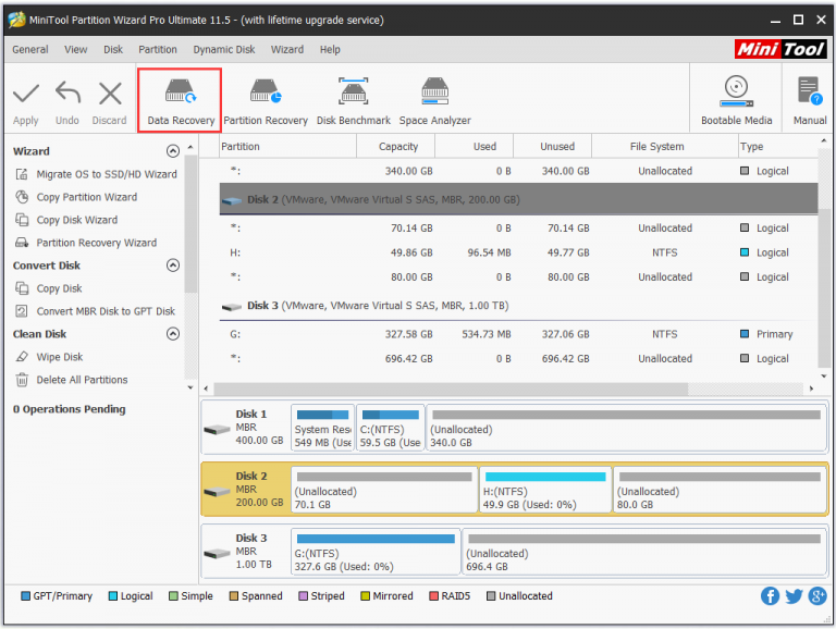 How to Recover Lost Data Windows 10/8/7 with MiniTool Partition Wizard
